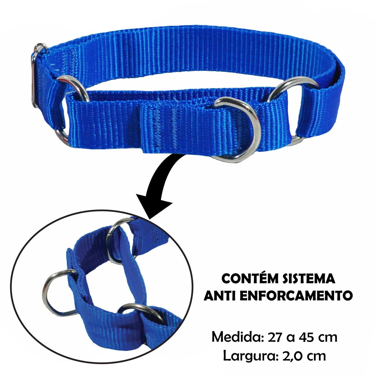 Coleira Belga Enforcador Nylon M - 1 Un. - Aumente seu Faturamento com ...